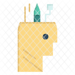 education icon, pen icon, head icon, school icon