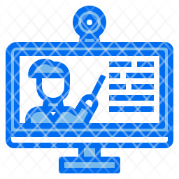 elearning icon, monitor icon, screen icon, online icon, education icon