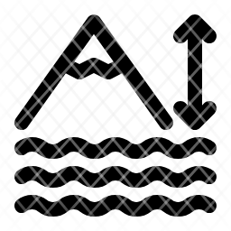 elevation icon, height icon, distance icon, vertical icon, sea icon ...