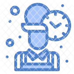 employee icon, office icon, time icon, worker icon