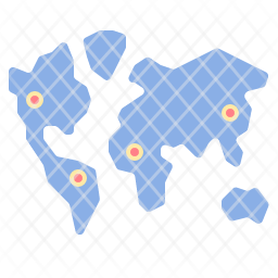 endemic icon, distribution icon, disease icon, map icon, world icon