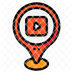 entertainment icon, complex icon, movie icon, map icon, pin icon