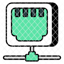 ethernet port icon, network port icon, internet port icon, ethernet ...