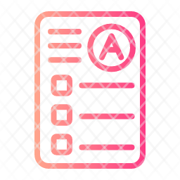 exam icon, education icon, document icon, test icon, qualification icon ...