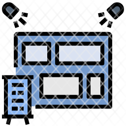 exhibition icon, information icon, booth icon, board icon, presentation ...