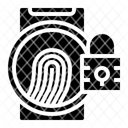 fingerprint icon, business icon, card icon, computer icon, customer ...