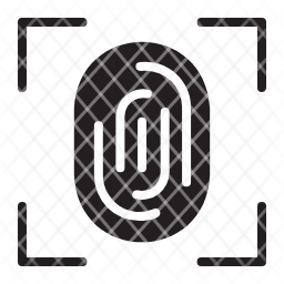 fingerprint icon, scan icon, finger icon, focus icon, crosshair icon ...