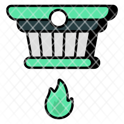 fire alarm icon, fire detector icon, flame alarm icon, flame detector ...