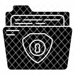 folder security icon, folder protection icon, secure folder icon, secure document icon, locked ...