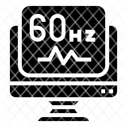 frequency icon, desktop icon, graph icon, computer icon