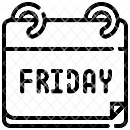 friday icon, event icon, administration icon, calendar icon, daily icon