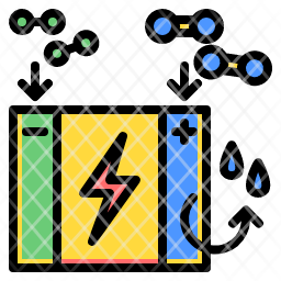 fuel icon, cell icon, hydrogen icon, electrochemical icon, engine icon ...