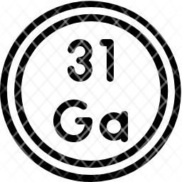 gallium icon, periodic icon, table icon, chemistry icon, metal icon ...