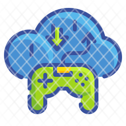 game icon, play icon, cloud icon, computing icon, technology icon ...
