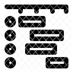 gantt icon, chart icon, project icon, timeline icon, management icon ...