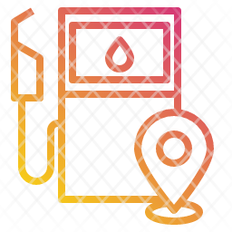 gas icon, station icon, pin icon, locations icon