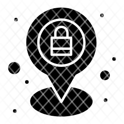 geography icon, location icon, lock icon, pin icon