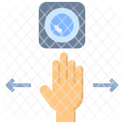 gesture icon, control icon, touchless icon, technology icon, hand icon ...