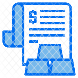 gold icon, bill icon, invoice icon, payment icon, receipt icon