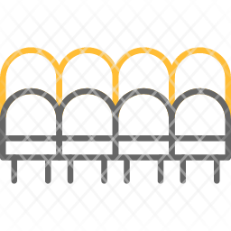 grandstand icon, bleachers icon, spectator icon, seating icon, stadium ...