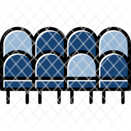grandstand icon, bleachers icon, spectator icon, seating icon, stadium ...