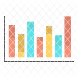 graph icon, line icon, up icon, down icon