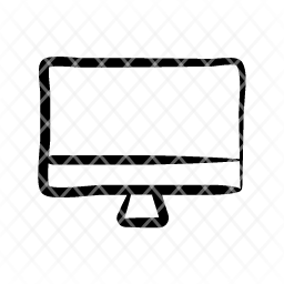 hand icon, drawn icon, monitor icon, office icon, personal icon, screen ...