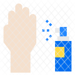 hand icon, medical icon, medication icon, spray icon