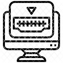 hdmi icon, port icon, desktop icon, monitor icon, computer icon