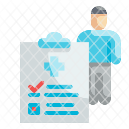 health icon, check icon, diagnose icon, prescription icon, checkup icon