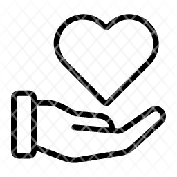 heart icon, love icon, hand icon, loyalty icon, sympathy icon, romance ...