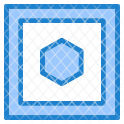 hexagon icon, shape icon, six icon, sides icon