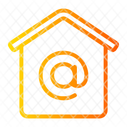 house icon, ui icon, at icon, sign icon, communications icon, mail icon ...
