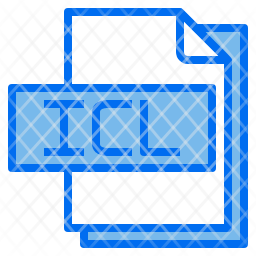 icl icon, file icon, format icon, type icon, computer icon