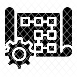 implementation icon, management icon, plan icon, planning icon, gear icon