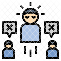 individual icon, ignore icon, escape icon, neglect icon, disregard icon