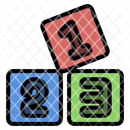 kindergarten icon, number icon, block icon, cubes icon, cube icon ...