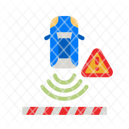 lane icon, car icon, transportation icon, caution icon, signaling icon