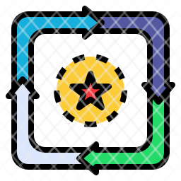 lifecycle icon, cycle icon, circle icon, revolution icon, age icon ...