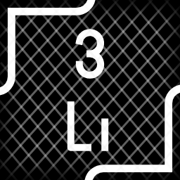lithium icon, periodic icon, table icon, chemistry icon, metal icon ...