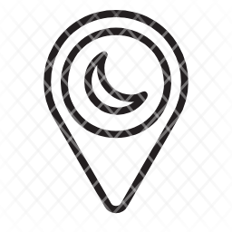 location icon, mosque icon, maps icon, ramadan icon, muslim icon ...