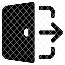 logout icon, log out icon, door icon, sign out icon, arrow icon, exit ...