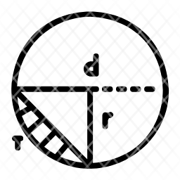 math icon, diameter icon, circle icon, maths icon, mathematics icon ...