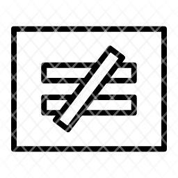 math icon, not icon, equal icon, different icon, is icon, to icon ...