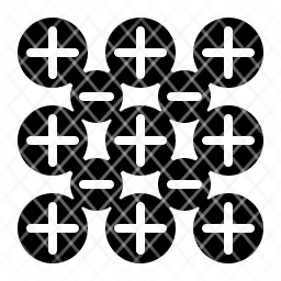 metallic icon, bonding icon, chemical icon, electrostatic icon ...