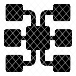 mind icon, map icon, connection icon, relation icon, chart icon ...