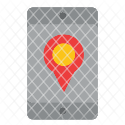 mobile icon, cell icon, map icon, location icon