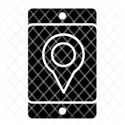 mobile icon, cell icon, map icon, location icon