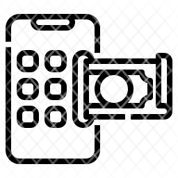 mobile icon, payment icon, money icon, cash icon, phone icon