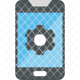 mobile icon, settings icon, device icon, gear icon, optimization icon ...